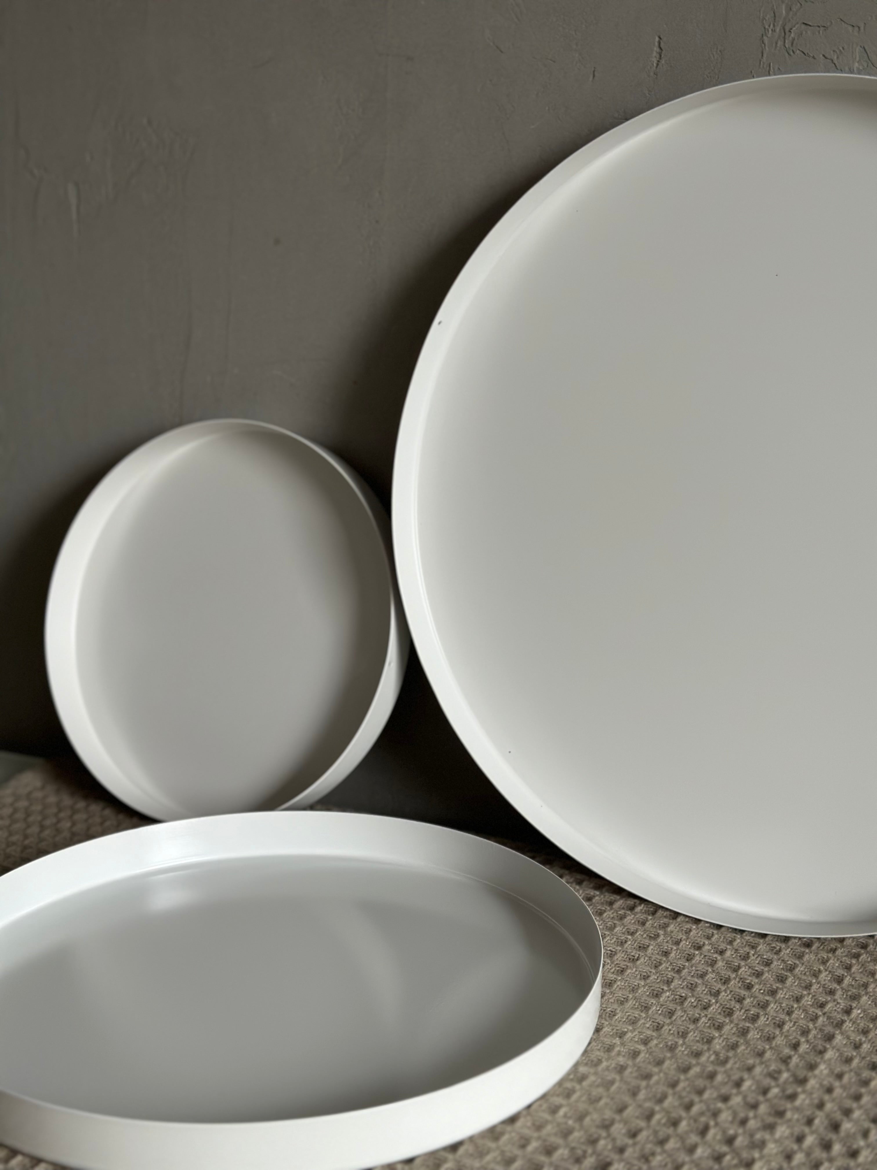 Tablett rund- weiß – artdekostore